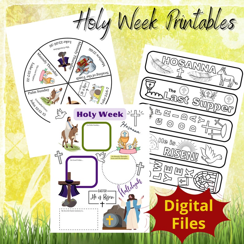 Holy Week Kids Printable Activities, Easter Activities for Kids ...