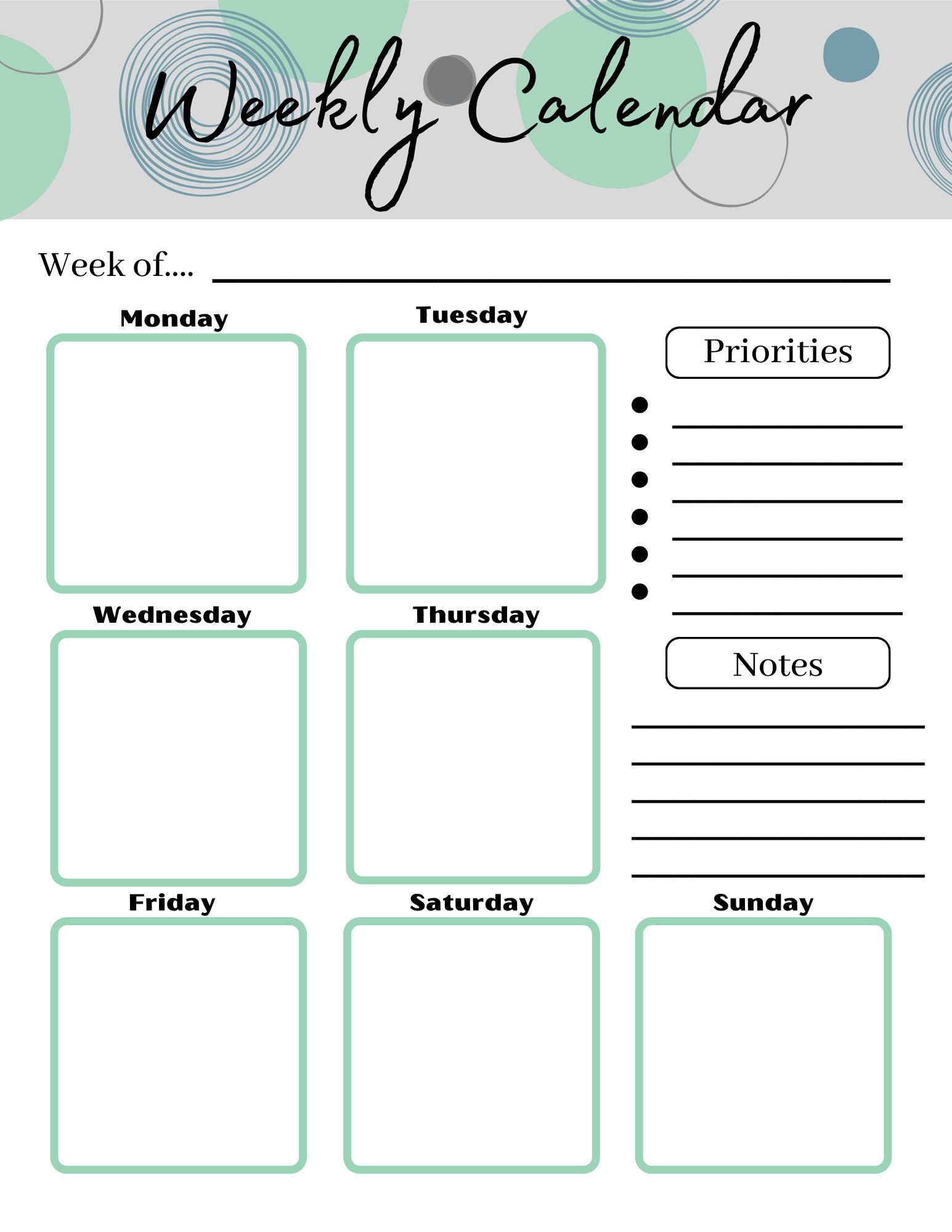 Schedule Planner Printable, Daily Schedule Planner, Weekly Schedule ...
