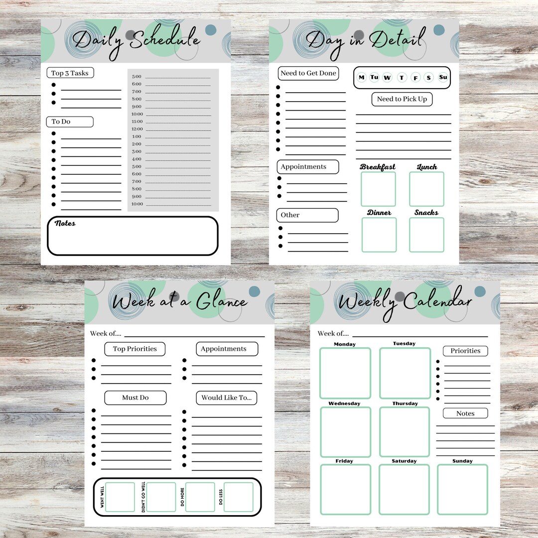 Schedule Planner Printable, Daily Schedule Planner, Weekly Schedule ...
