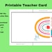 Teacher Appreciation Card Printable, Teacher Card From Student, Best ...