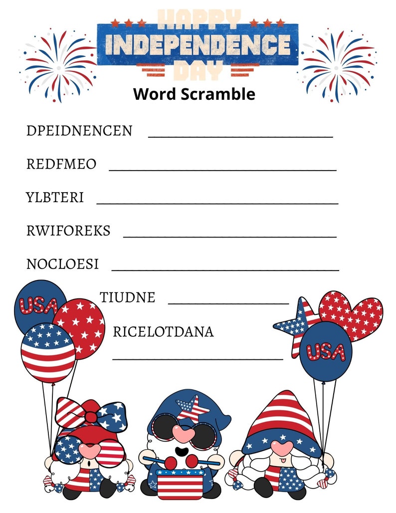 Fourth of July Kid Activities, Independence Day Worksheets, 4th of July ...
