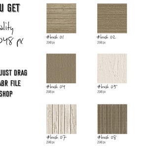 Photoshop Brush Set WOOD TEXTURE / Holz / abr + png + jpg file ...
