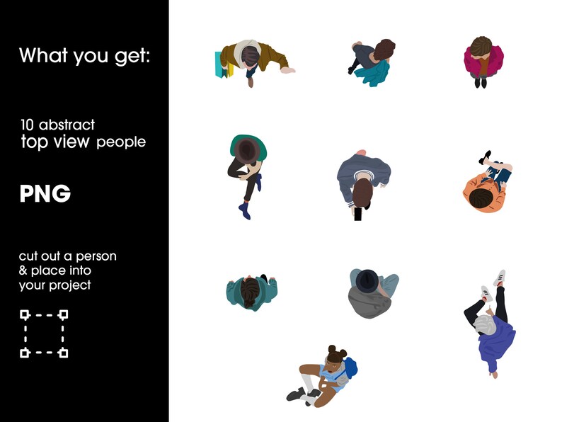 Photoshop Brush Set TOP VIEW PEOPLE - Etsy