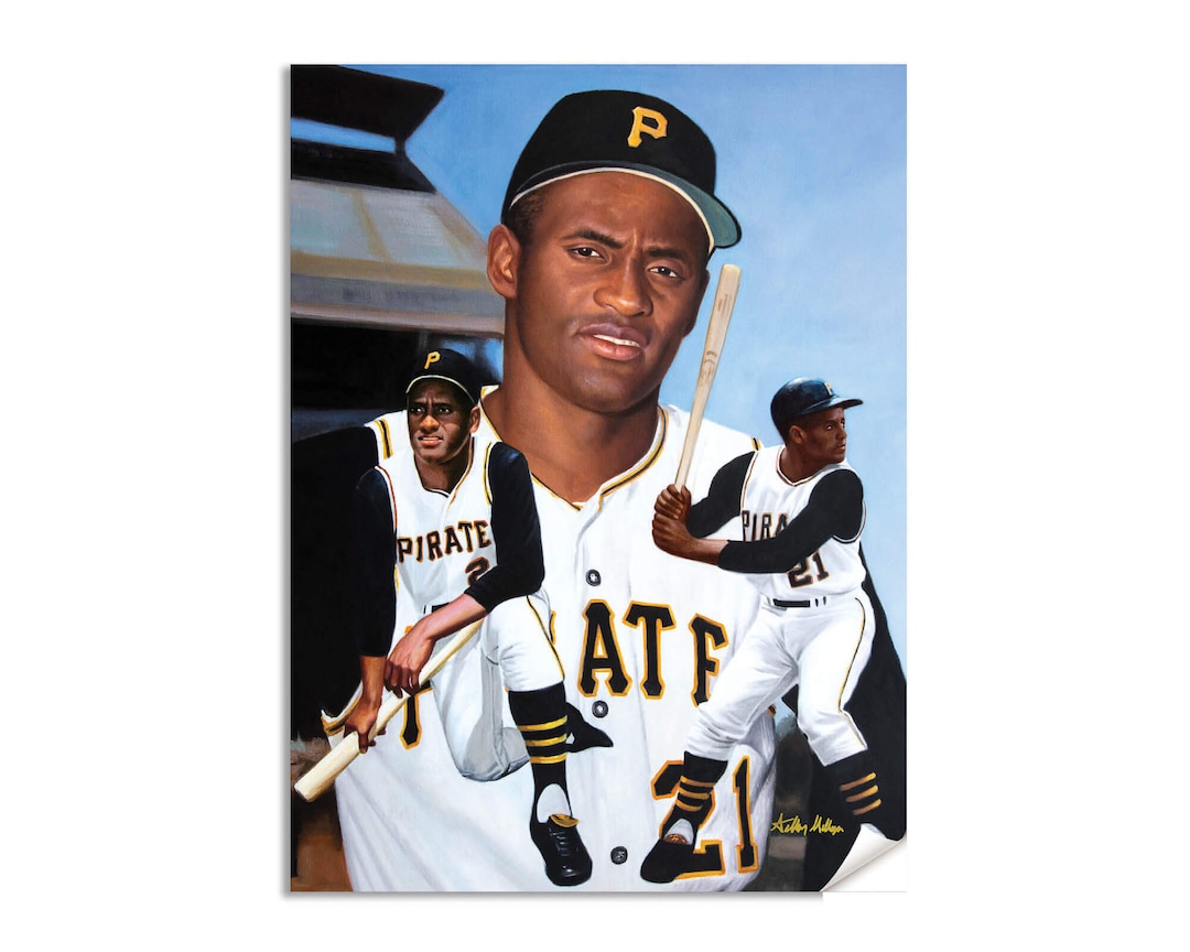 Roberto Clemente Pittsburgh Pirates MLB Baseball 1st First Base Art ...