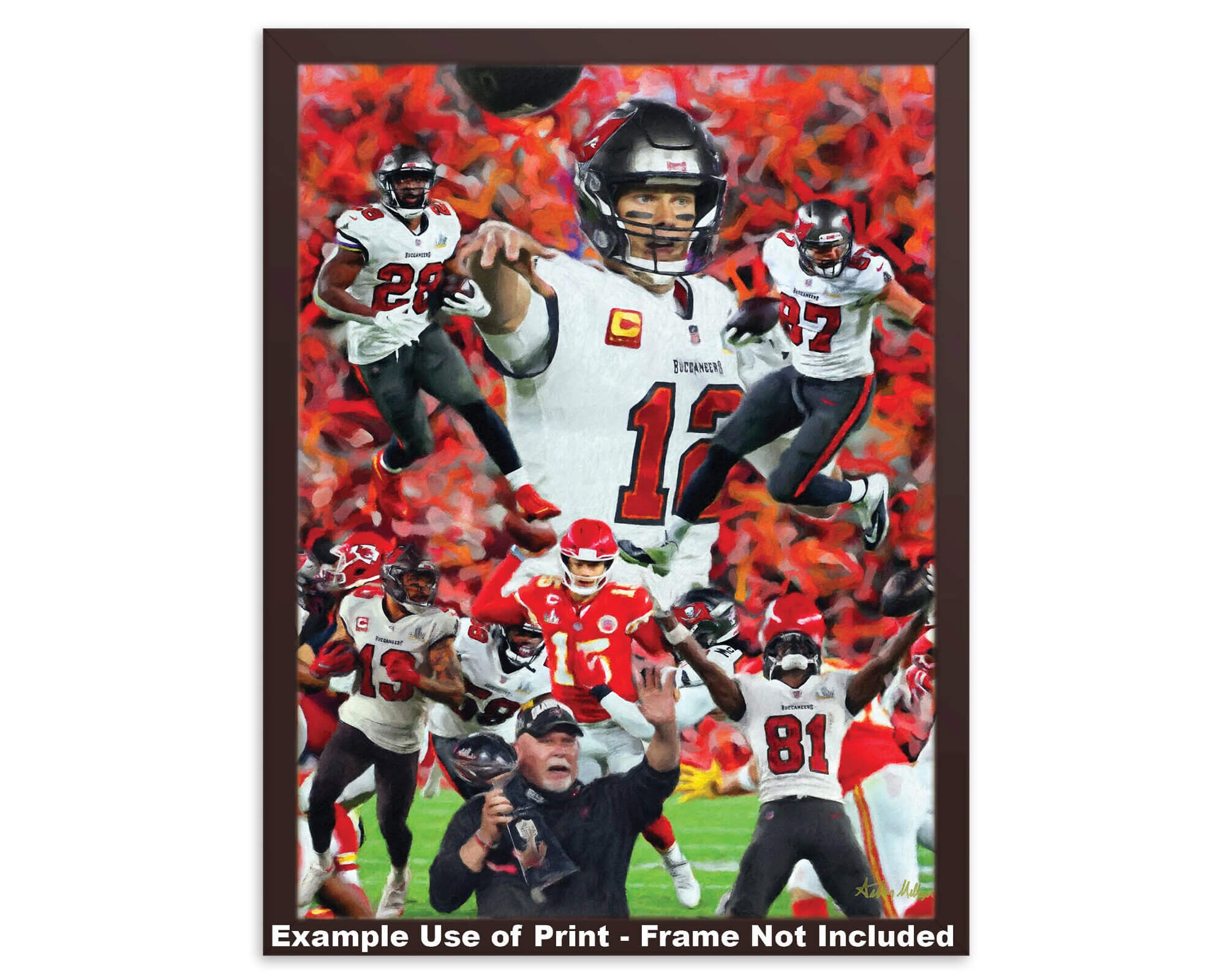 Tom Brady Tampa Bay Buccaneers Bucs Quarterback NFL Football Super Bowl ...