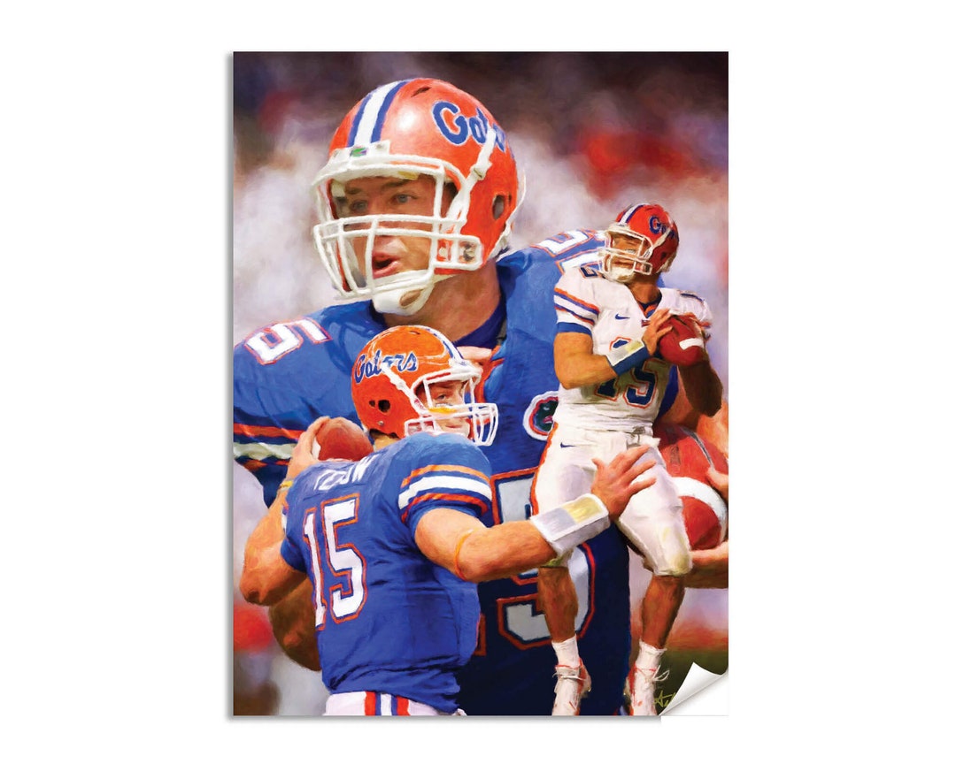 Tim Tebow Florida Gators NCAA College Football Quarterback Art Print ...