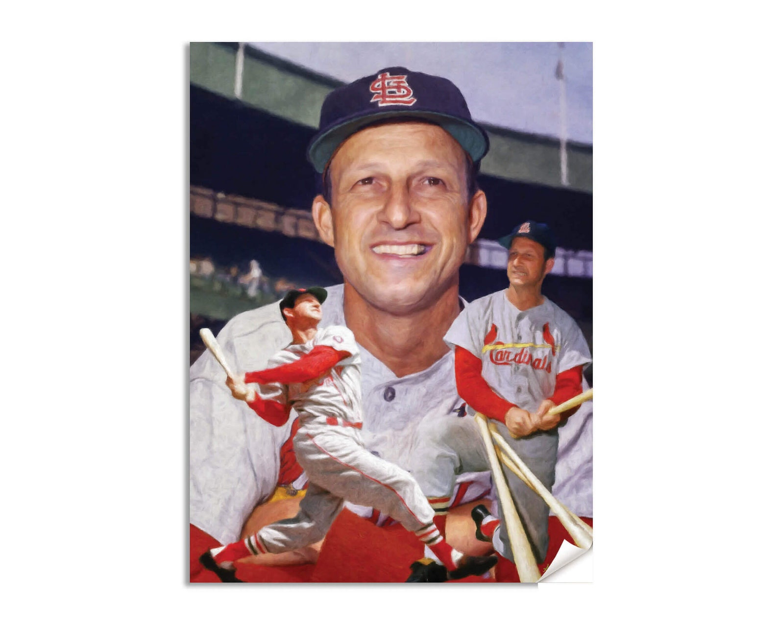 Stan Musial St Louis Cardinals MLB Baseball Outfielder Art Print 1AM3 ...