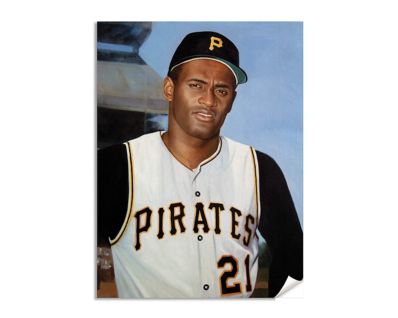 Roberto Clemente Pittsburgh Pirates MLB Baseball 1st First Base Art ...