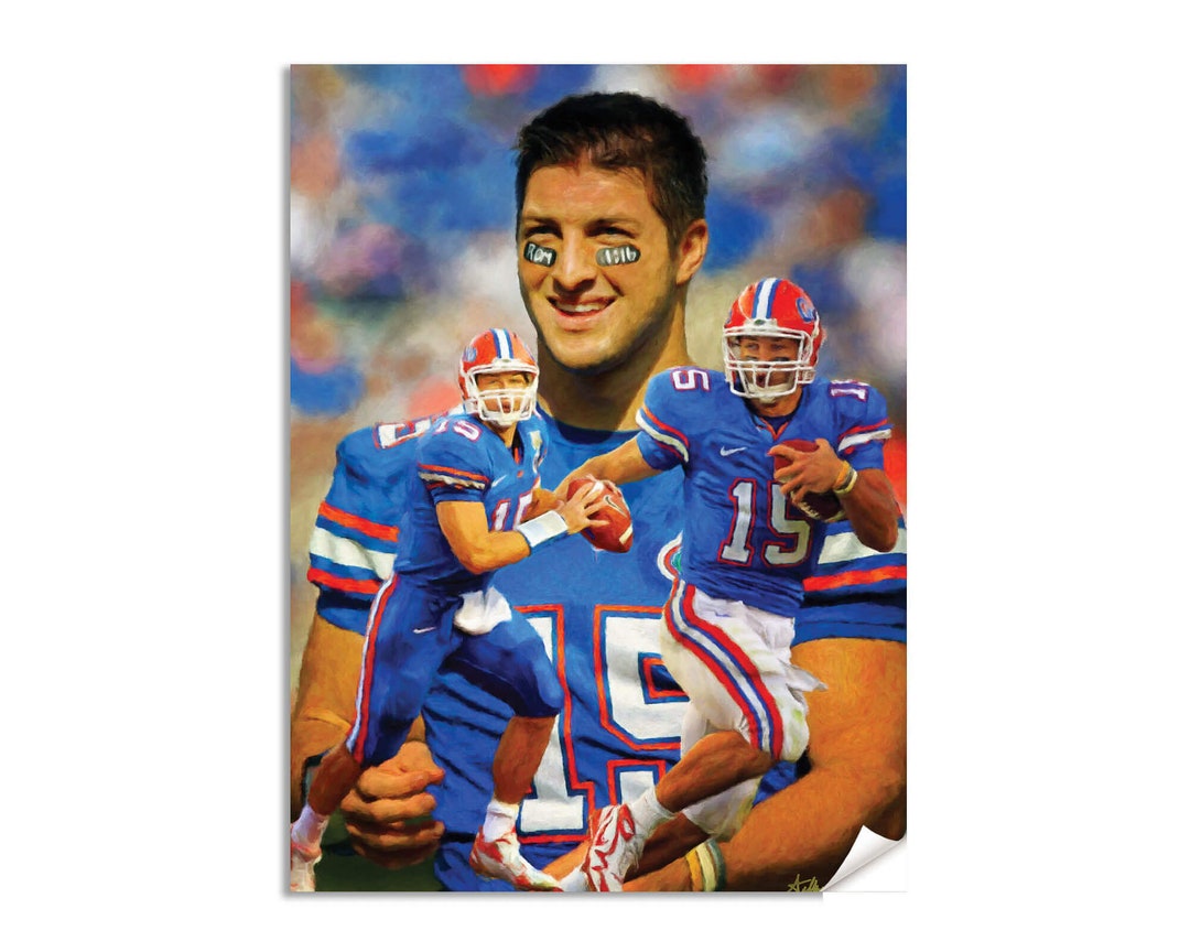 Tim Tebow Florida Gators NCAA College Football Quarterback Art Print ...