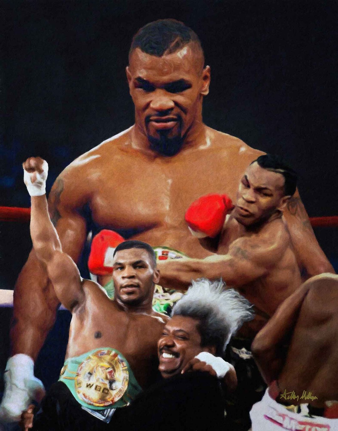 Mike Tyson Boxer Knock Out Boxing Don King Art Print 1AM3 8x10-40x50in ...