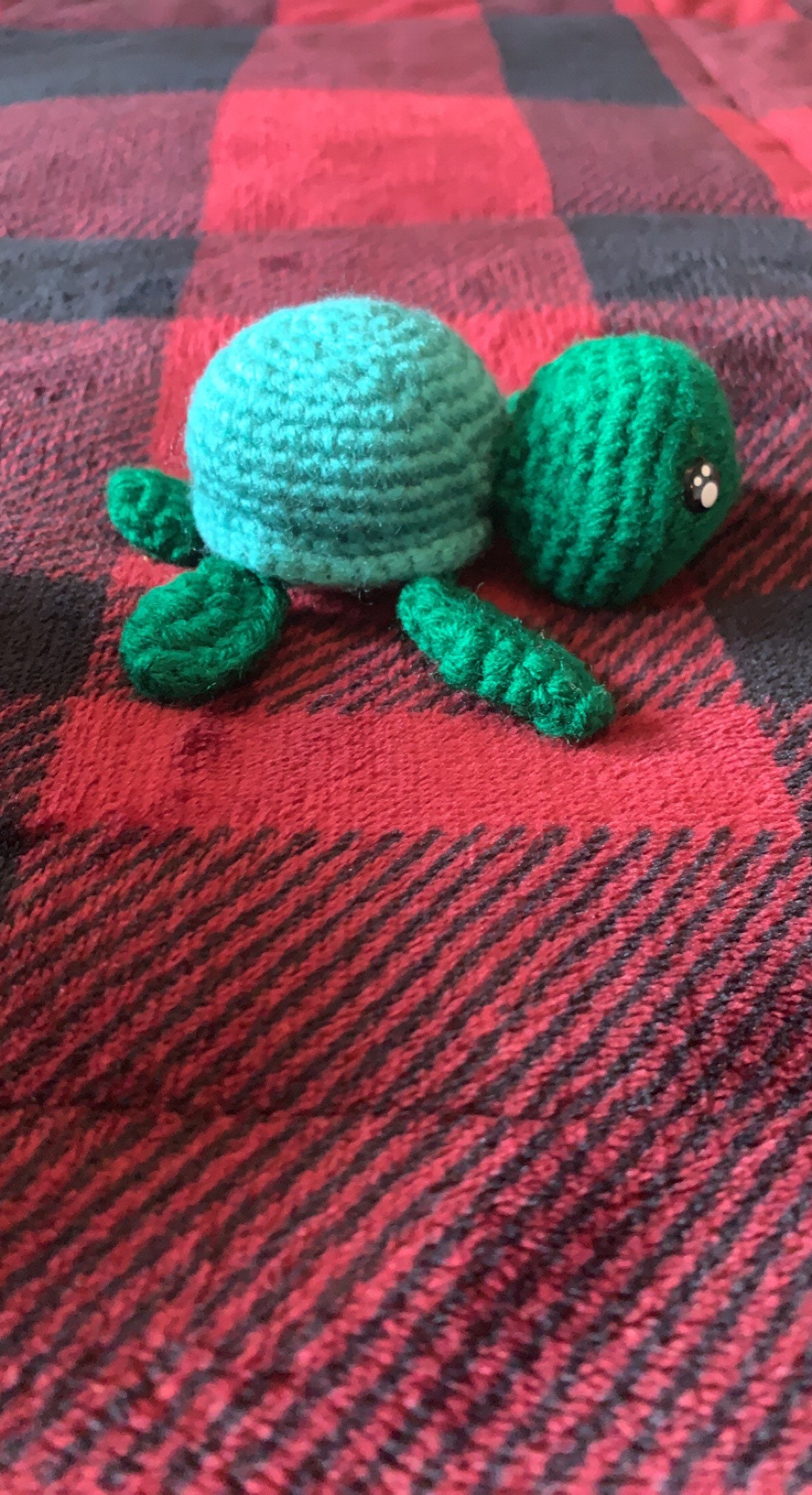 Small Dark Green Crochet Sea Turtle With Light Blue Shell Amigurumi ...