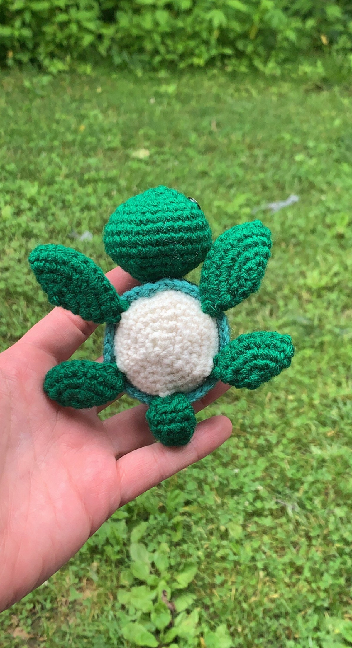 Small Dark Green Crochet Sea Turtle With Light Blue Shell Amigurumi ...