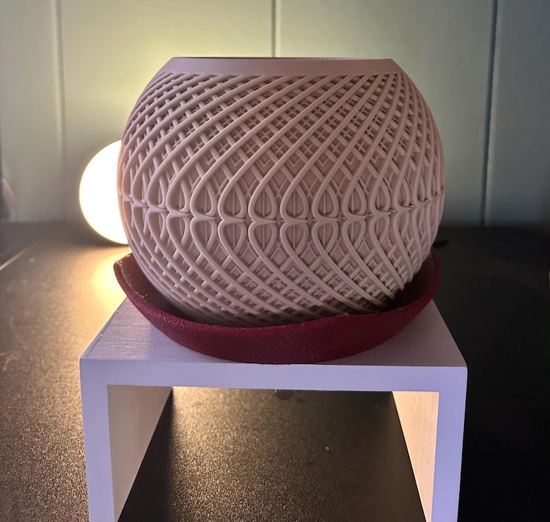 Modern "kinetic" Planter – 3D Printed Minimalist Pot With Drip Plate ...