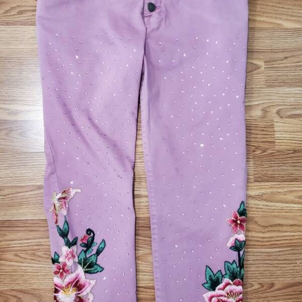 Rhinestone Jeans Women - Etsy