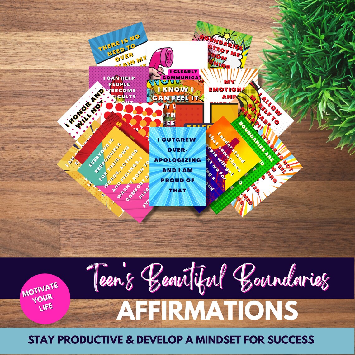 The Teen's Bountiful Boundaries Affirmation Cards Digital Download - Etsy