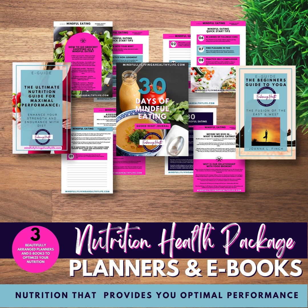Nutritional Healthy Package and Planner Digital Downloads 175 Pages ...