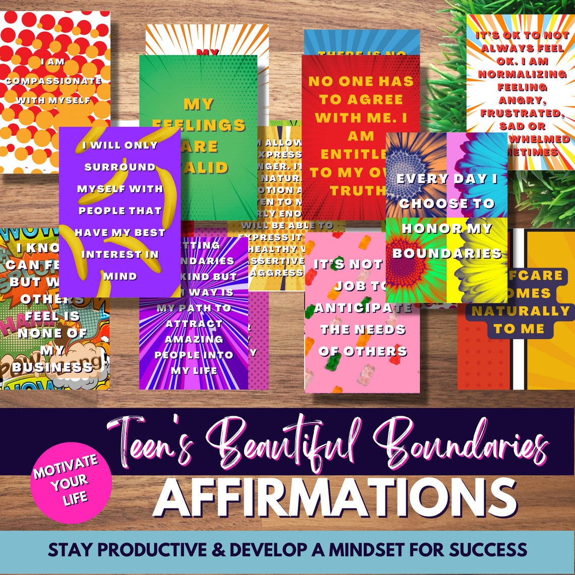 The Teen's Bountiful Boundaries Affirmation Cards Digital Download - Etsy
