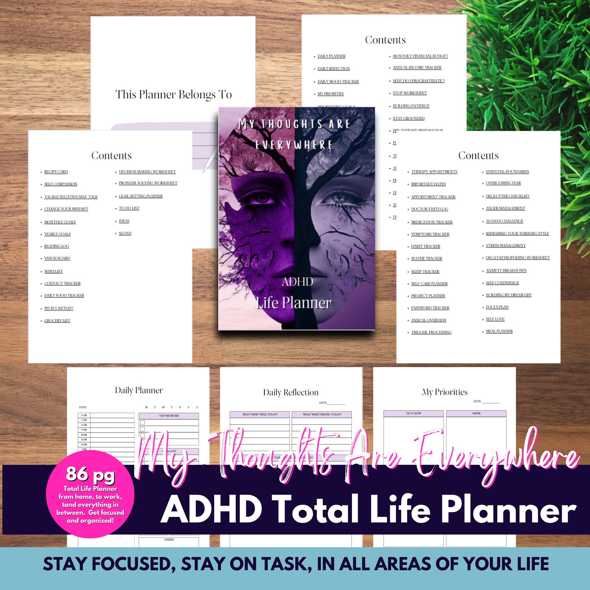 ADHD Total Life Planner for Goodnotes Digital Notebook for - Etsy