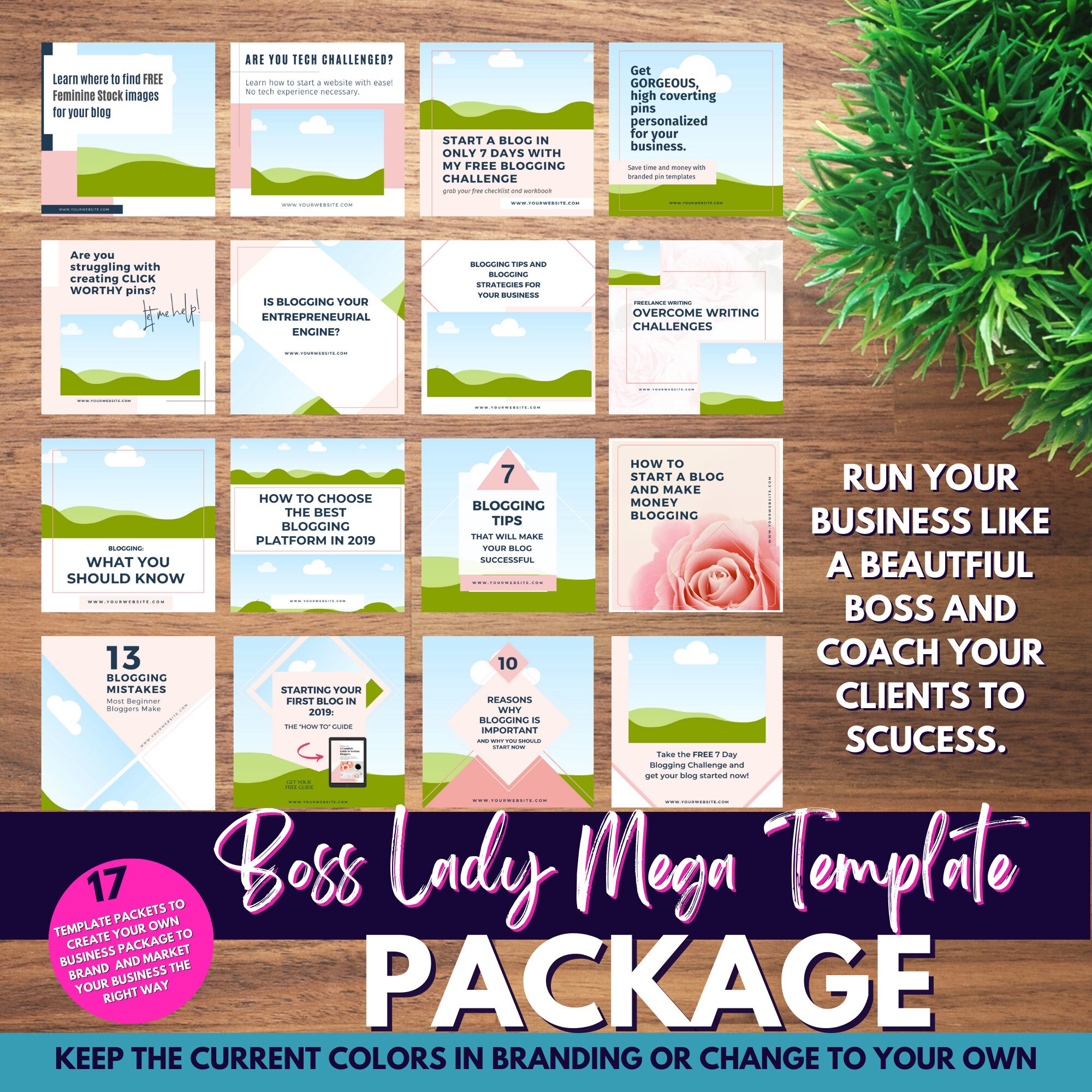 Mega Template Collection for the Boss Lady in All of Us 400 Templates ...