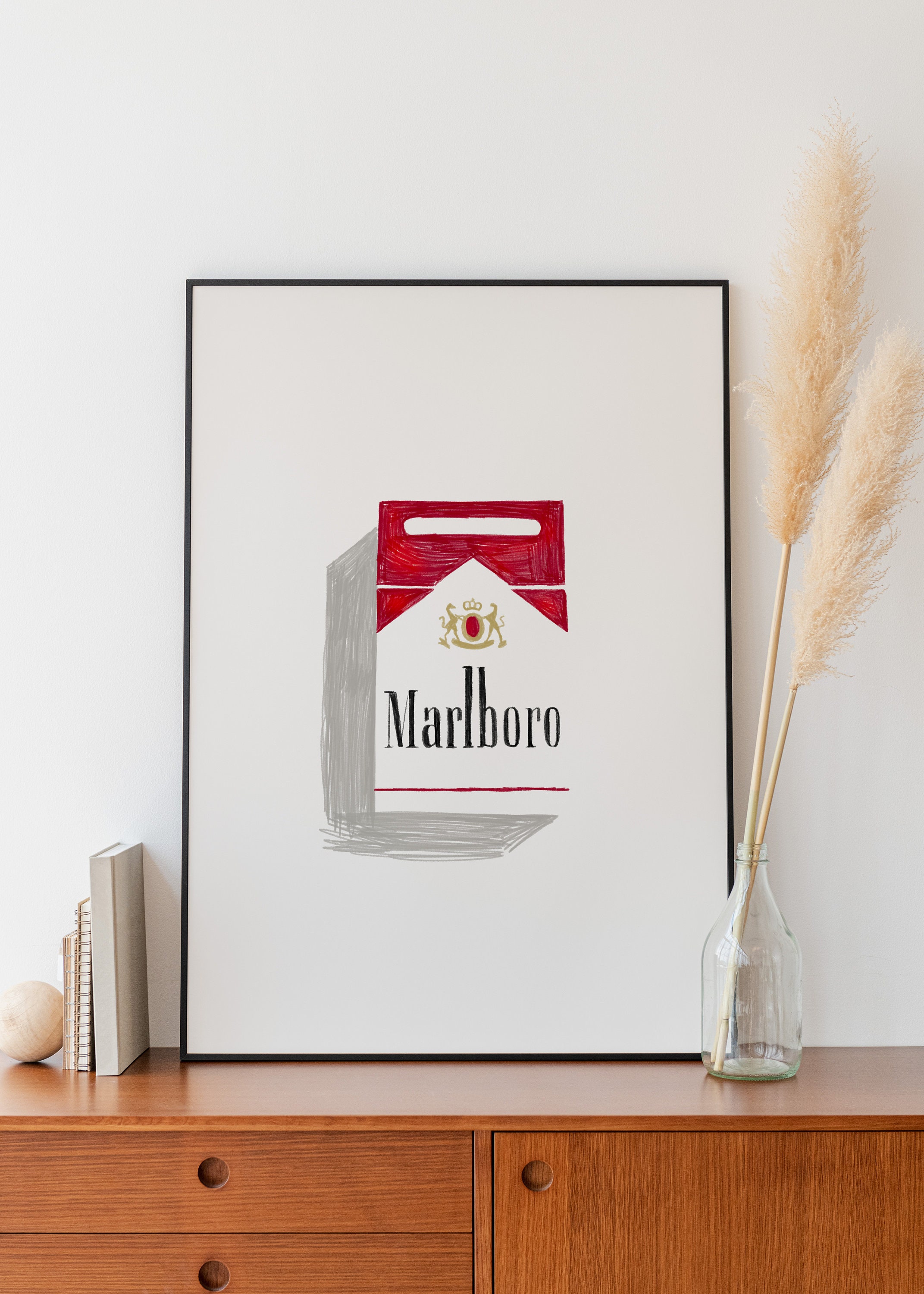 Marlboro Illustration Print/ Digital Art/ Digital Download - Etsy
