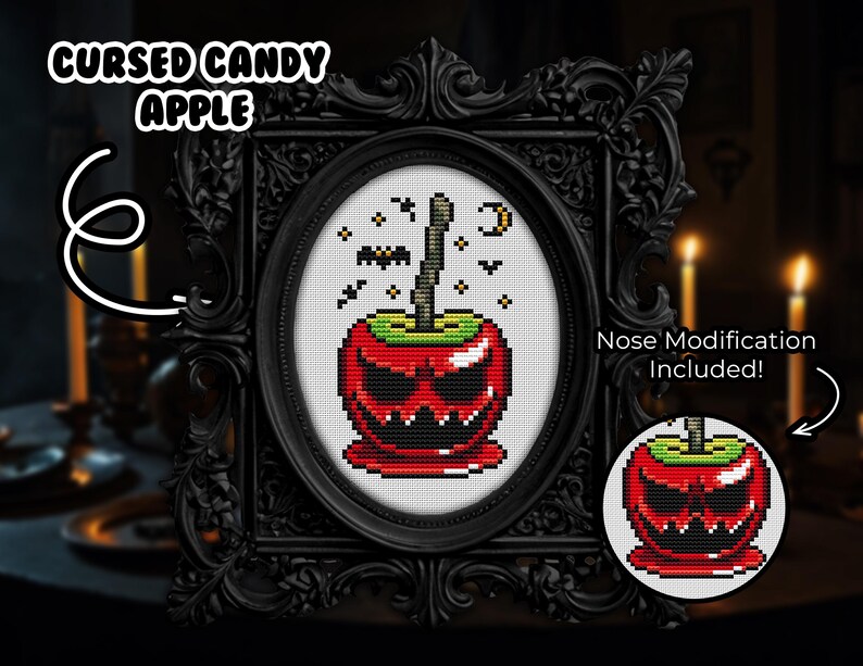 Cursed Apples - Digital Cross Stitch Pattern, Instant PDF Download ...