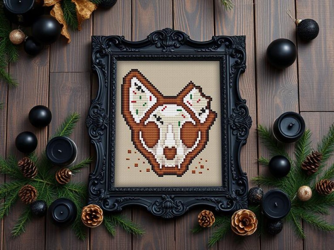 Spooky Gingerbread Cat - Digital Cross Stitch Pattern, Instant PDF ...