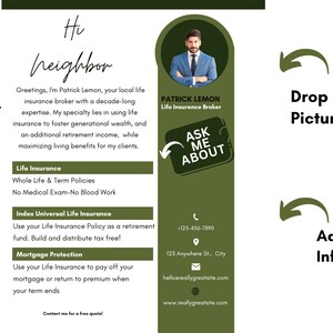 Life Insurance, Insurance Broker Introduction Flyer Template, Mortgage ...