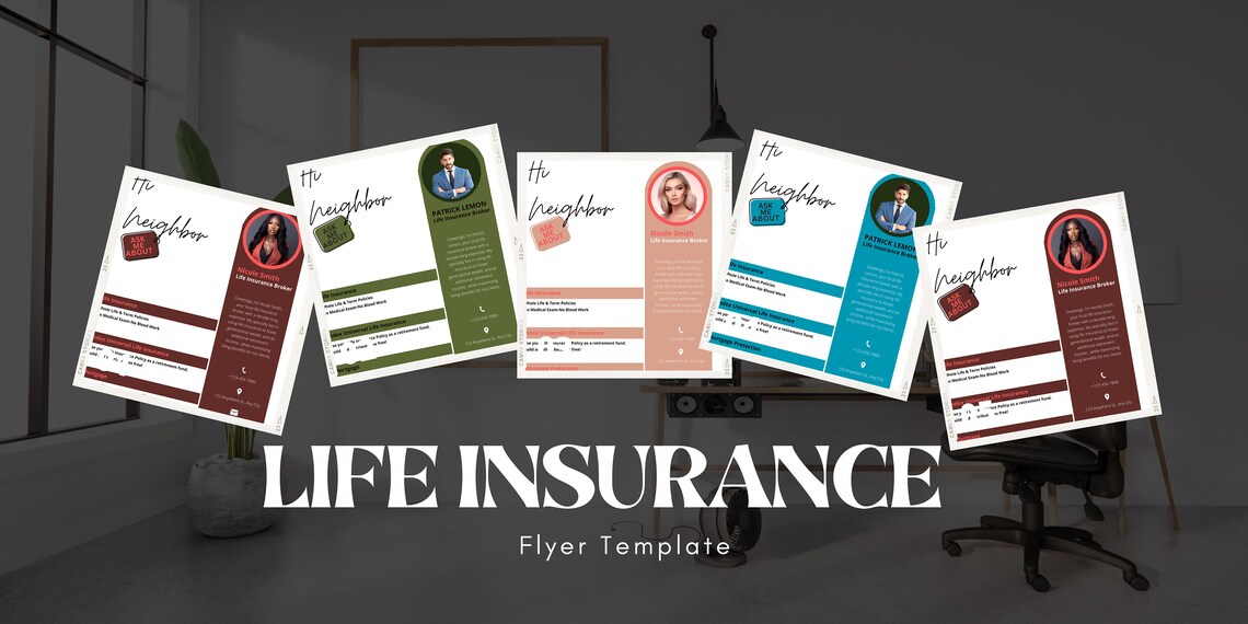 Life Insurance, Insurance Broker Introduction Flyer Template, Mortgage ...