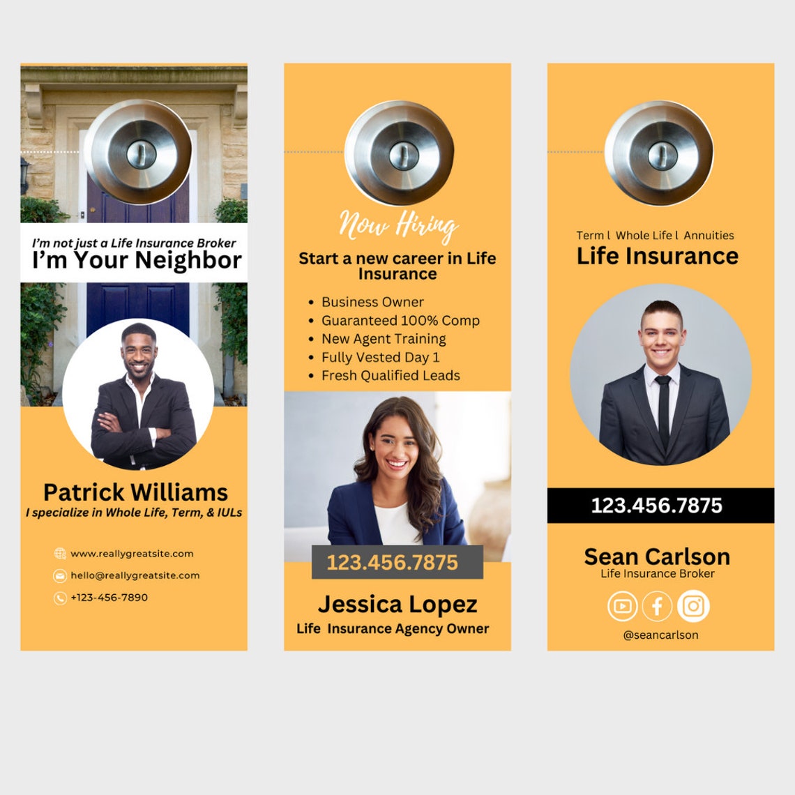 Life Insurance Door Hangers Template L Life Insurance Broker L Life ...