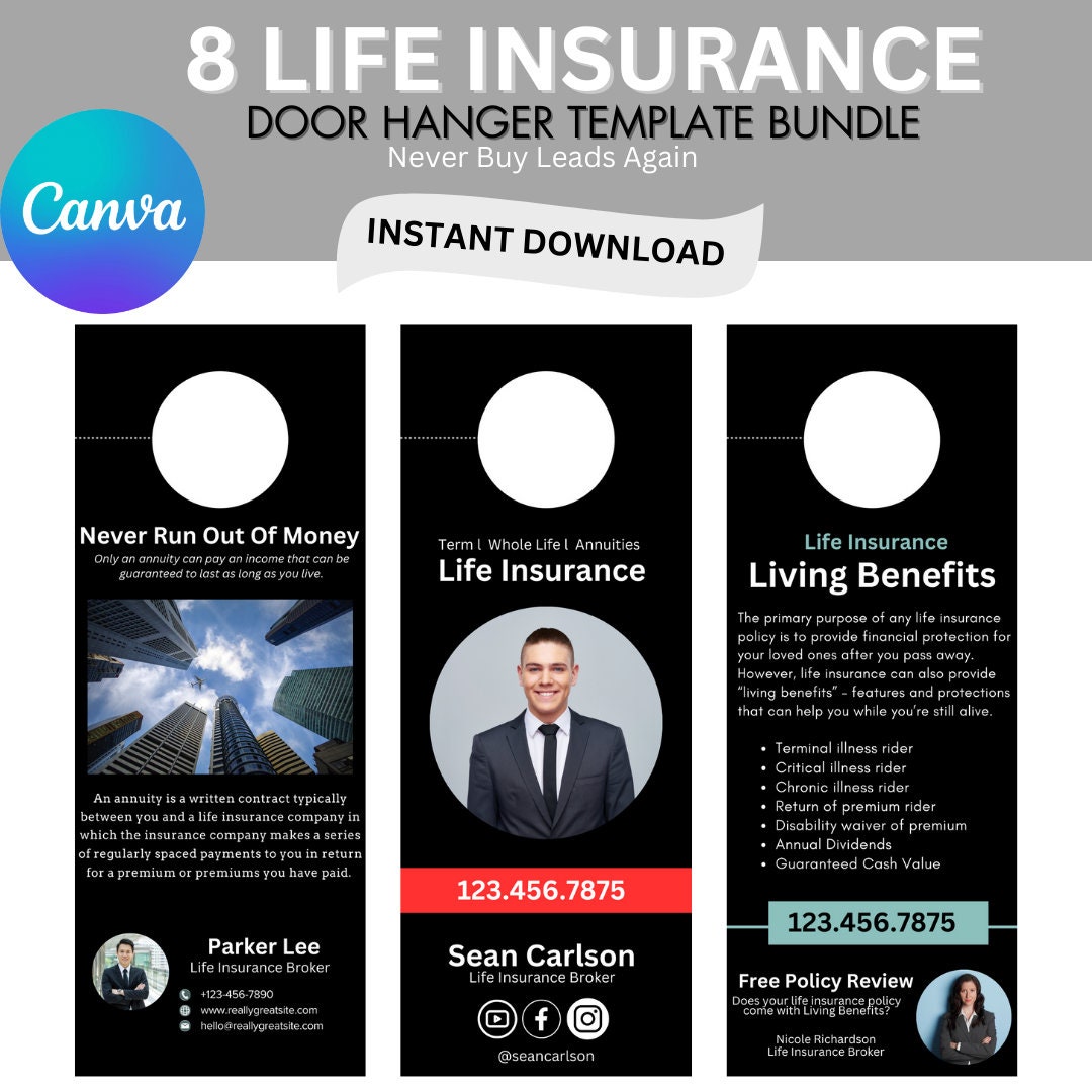 Life Insurance Door Hangers Template L Life Insurance Broker L Life ...