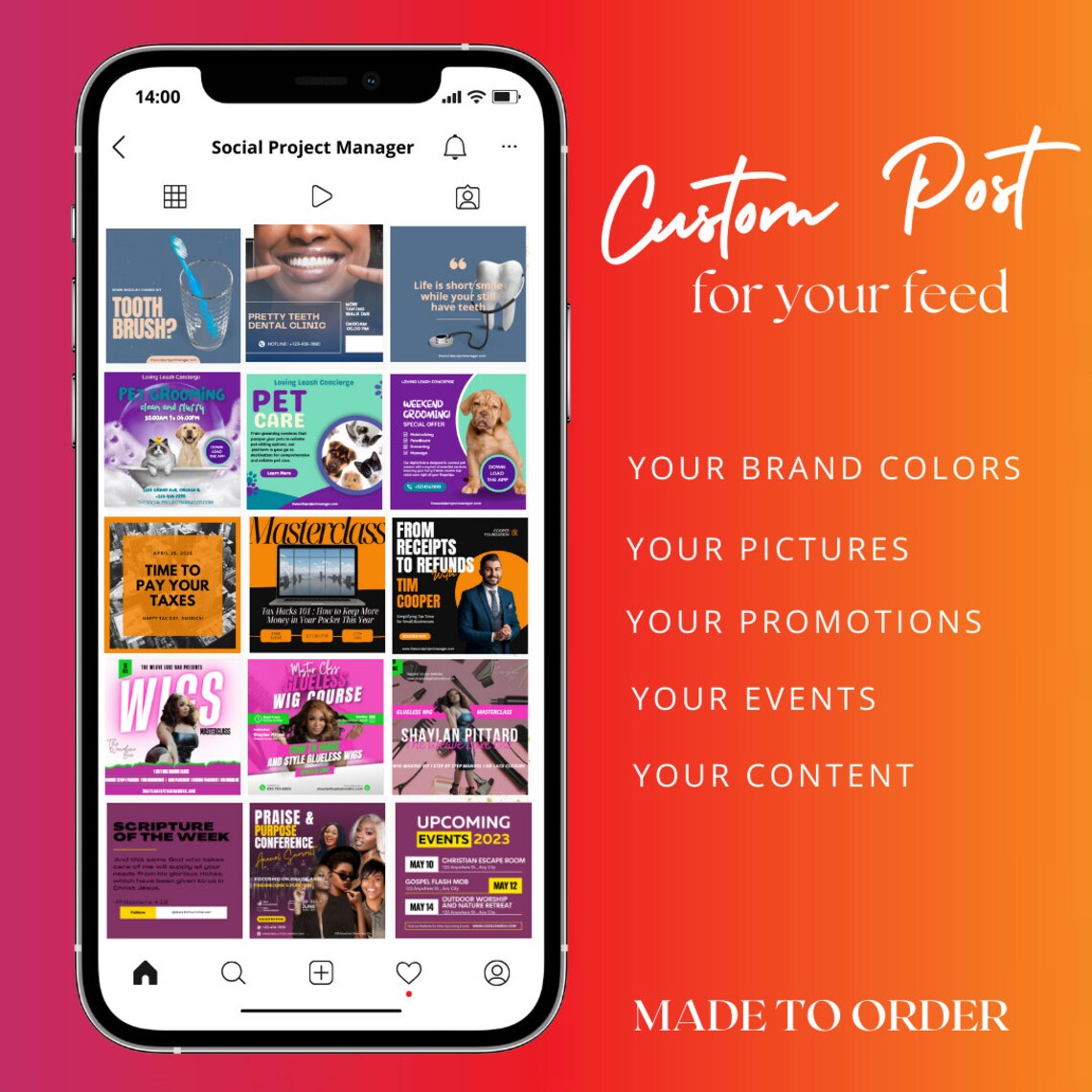 Personalized Social Media Posts I Custom Made IG Posts I Editable Canva ...