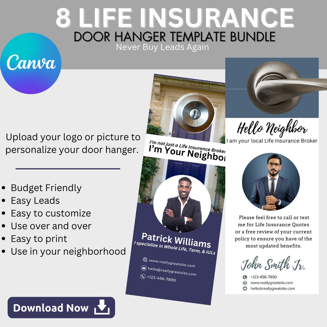 Life Insurance Door Hangers Template L Life Insurance Broker L Life ...