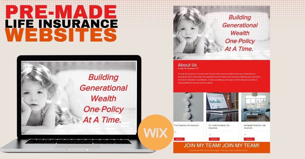Wix Website Template - Wix Website Design Life Insurance Wix Templates ...