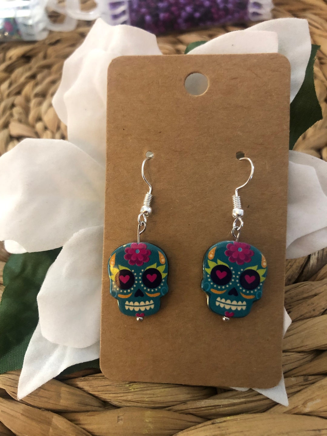 Day of the Dead Earrings - Etsy