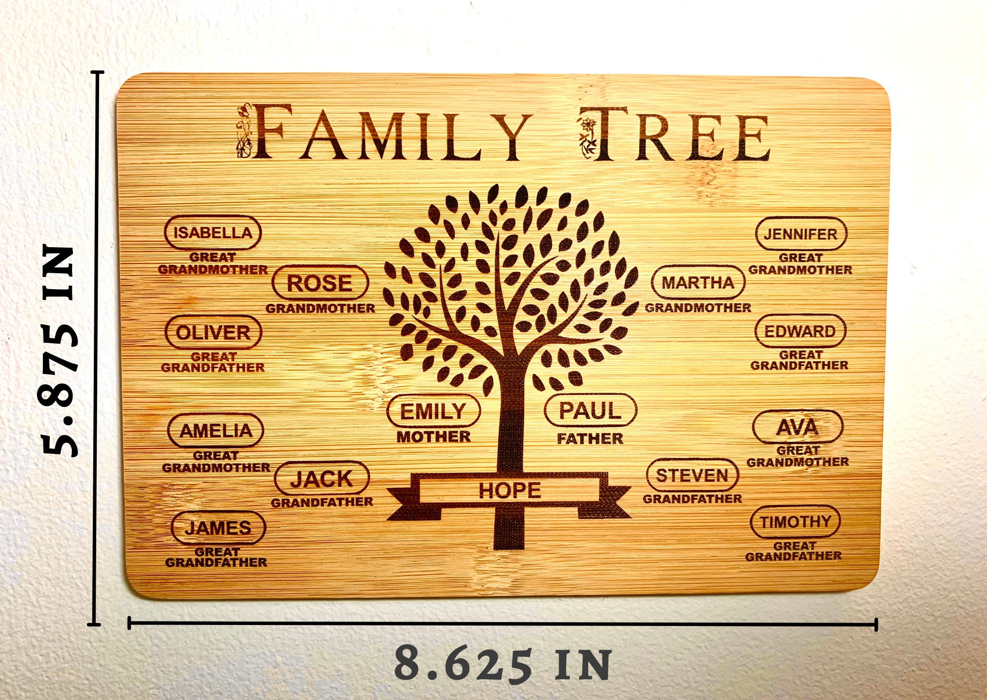 Family Tree Wall Hanging - Family Tree Sign - Personalized Gift for ...