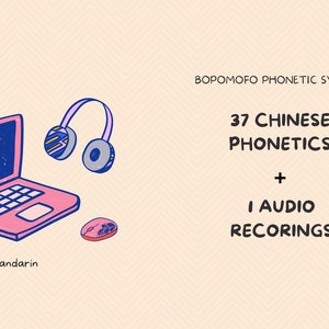 Mandarin Phonetic Symbols (a.k.a注音) Handmade Flashcards (with MP3) - Etsy