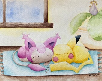 Skitty And Pikachu