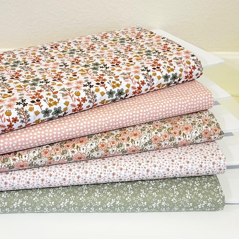 Cotton Quilting Fabrics Chelsea Fabric Collection Pink and Sage Willow ...