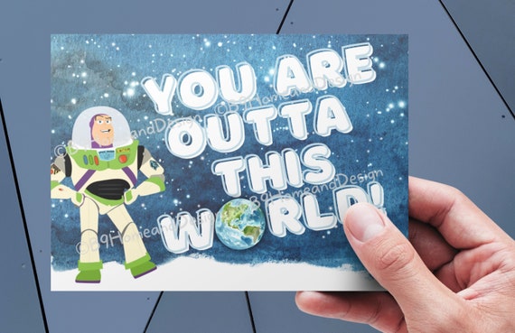 Toy Story Buzz Lightyear Greeting Card for Birthday - Etsy