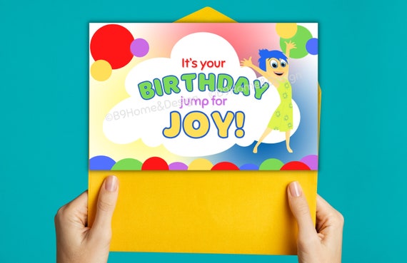 Inside Out Printable Birthday Card Jump for Joy Digital - Etsy