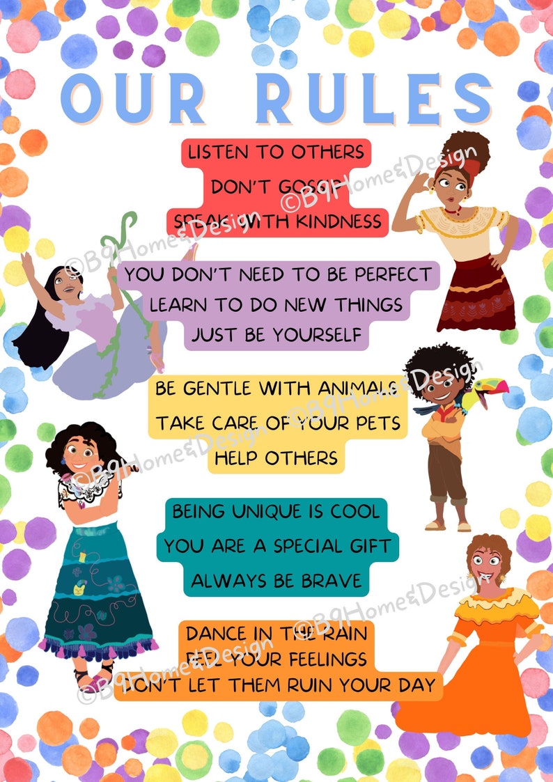 Encanto our Rules Printable Print PDF Lessons From Encanto and Mirabel ...