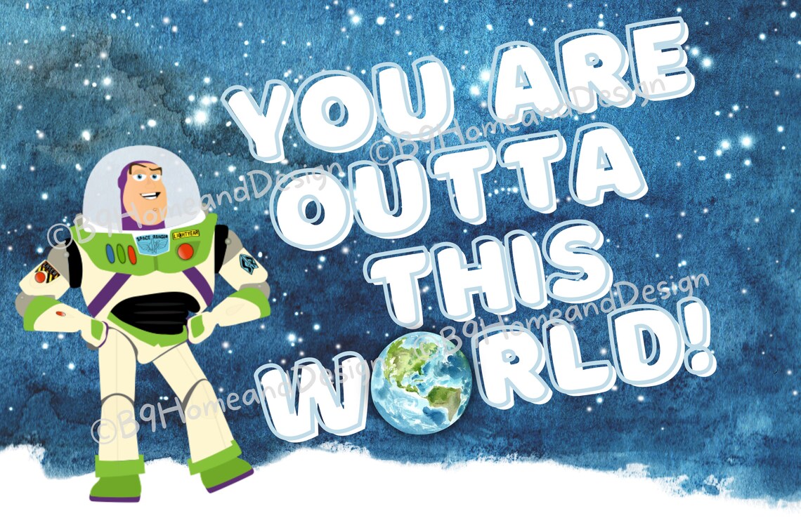 Toy Story - Buzz Lightyear - Greeting Card for Birthday, Graduation ...