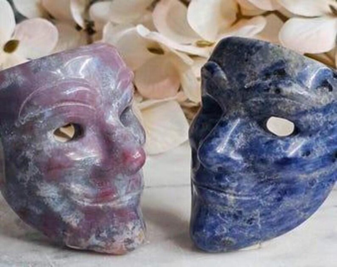 Ocean Jasper Mask and Sodalite Mask - Me & My Partner in Crime - - Etsy