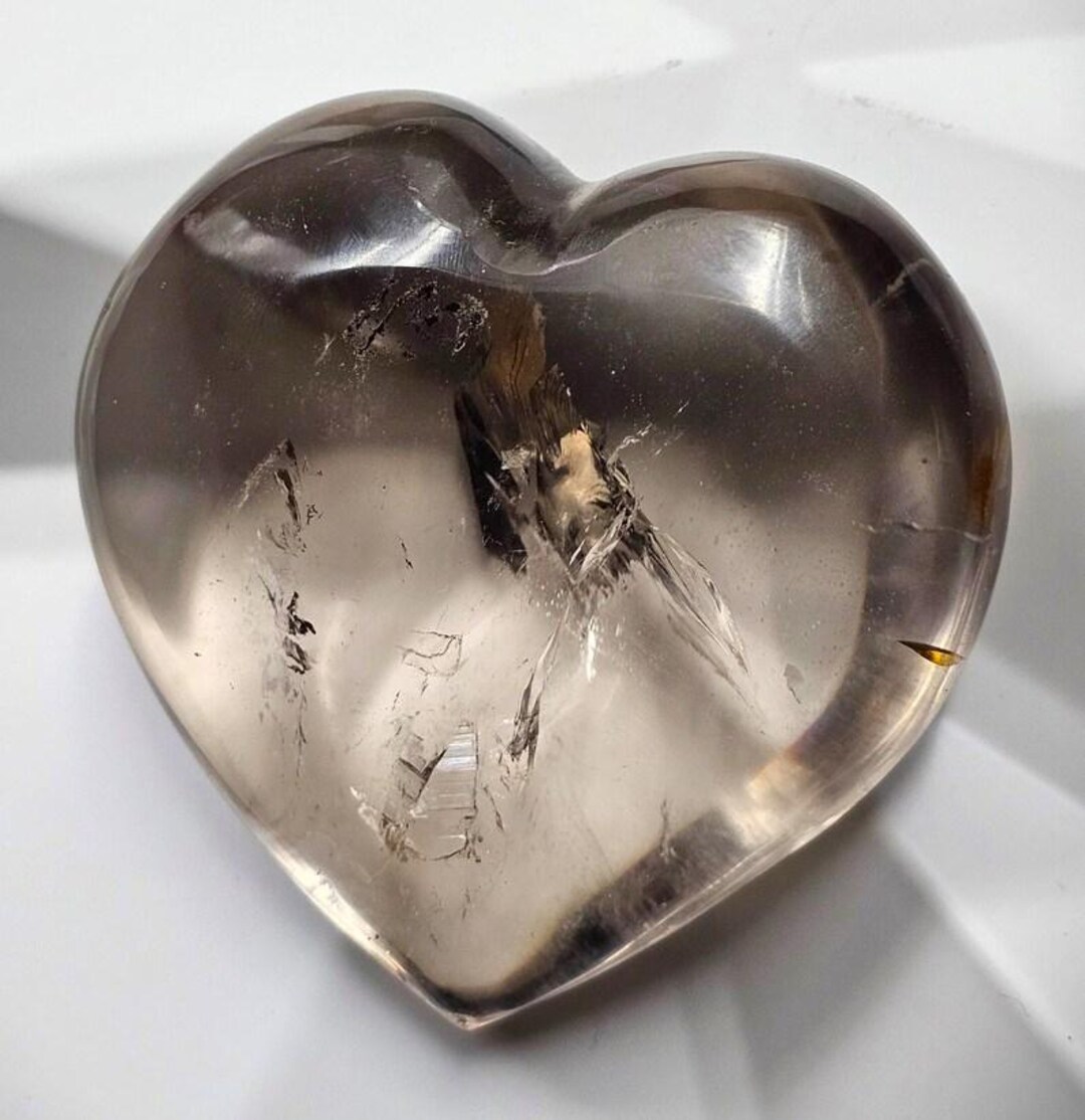 Smoky Quartz Heart - With Inclusions - High Quality - Manifest Your ...