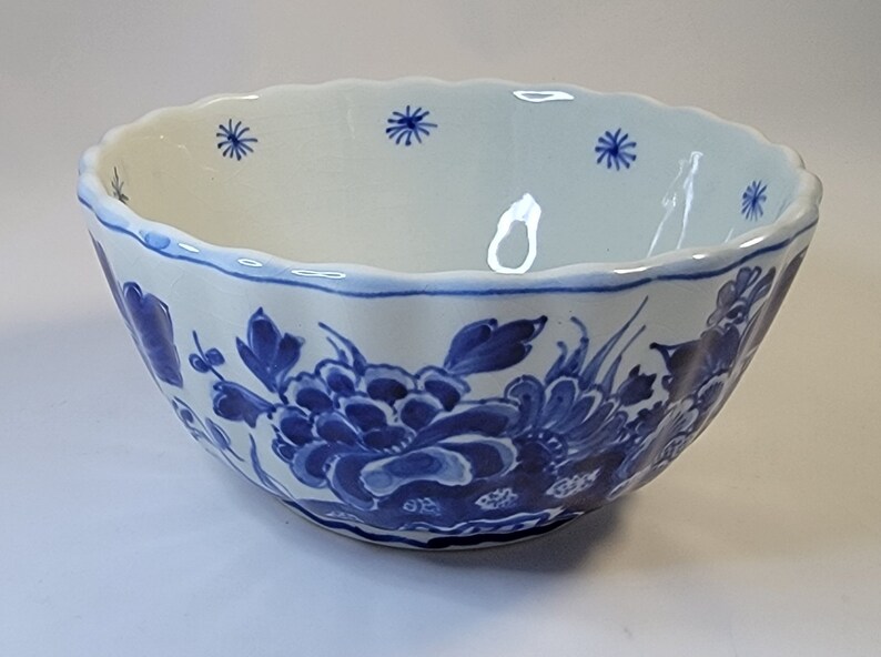 Vintage 1968 Delft Handpainted Floral "the Original Blue Bowl" Made in ...
