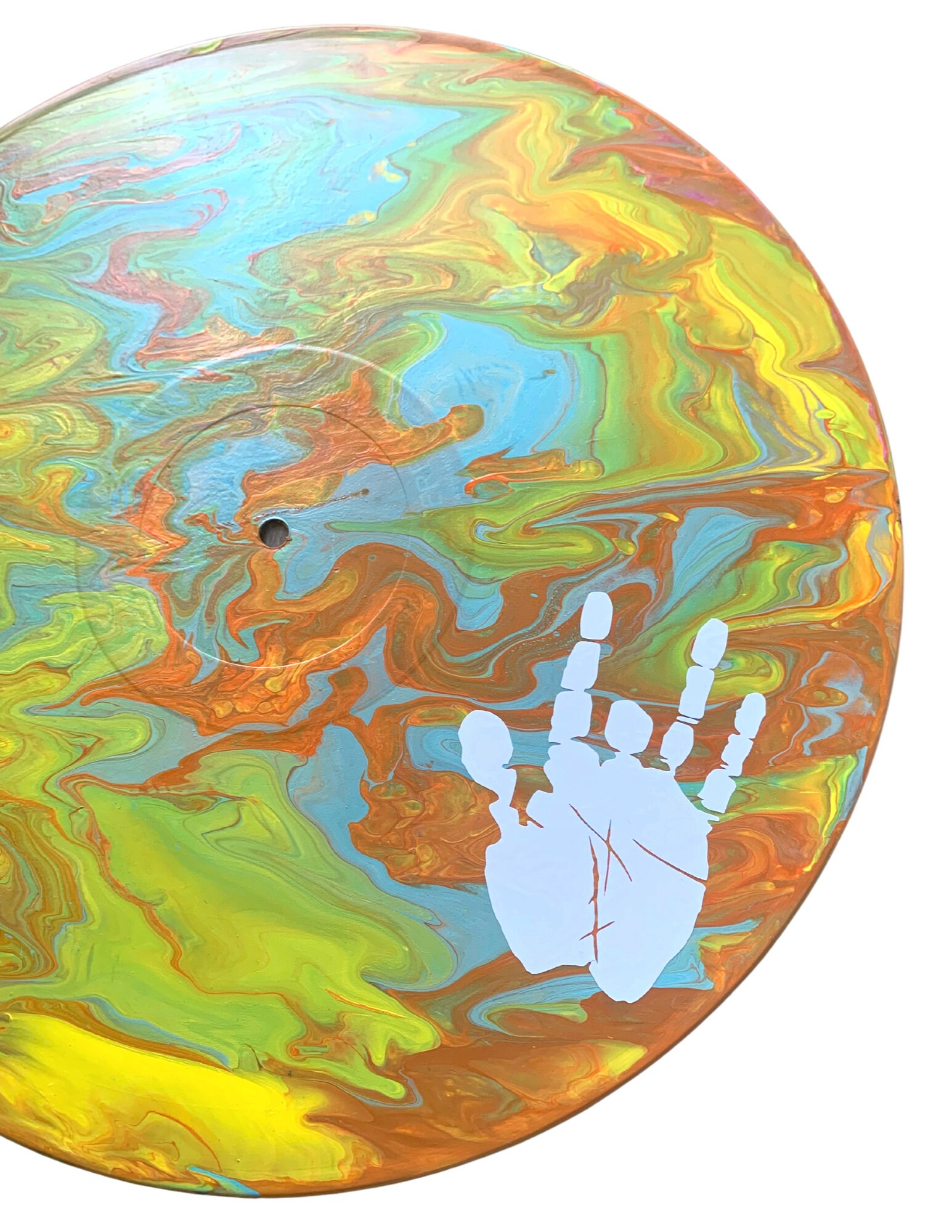 Grateful Dead Fan Art Jerry Garcia Handprint Painted Vinyl - Etsy
