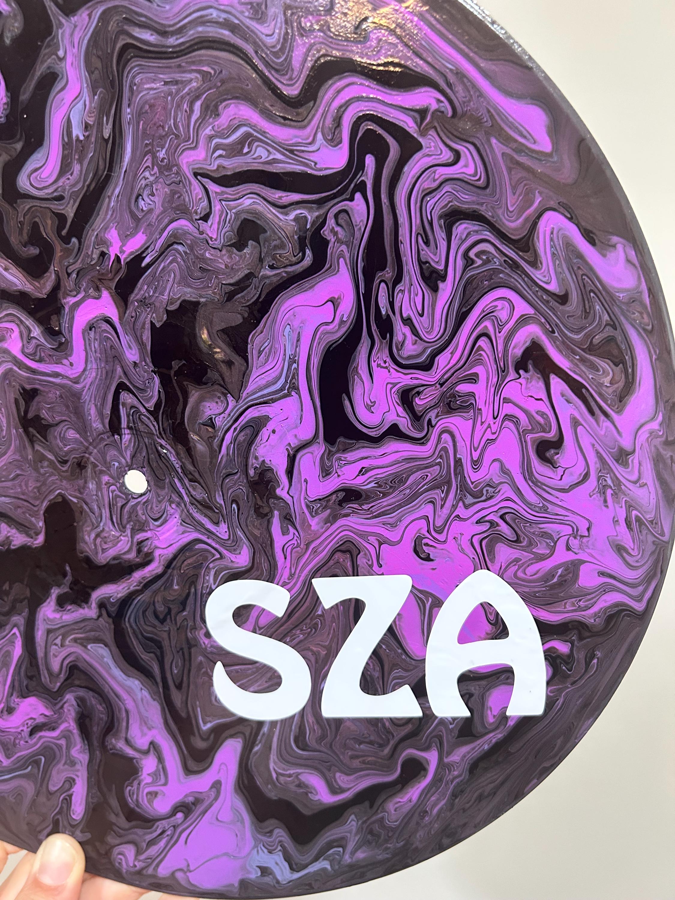 SZA Fan Art | Repurposed Painted Vinyl Record Album Wall Decor | SZA ...