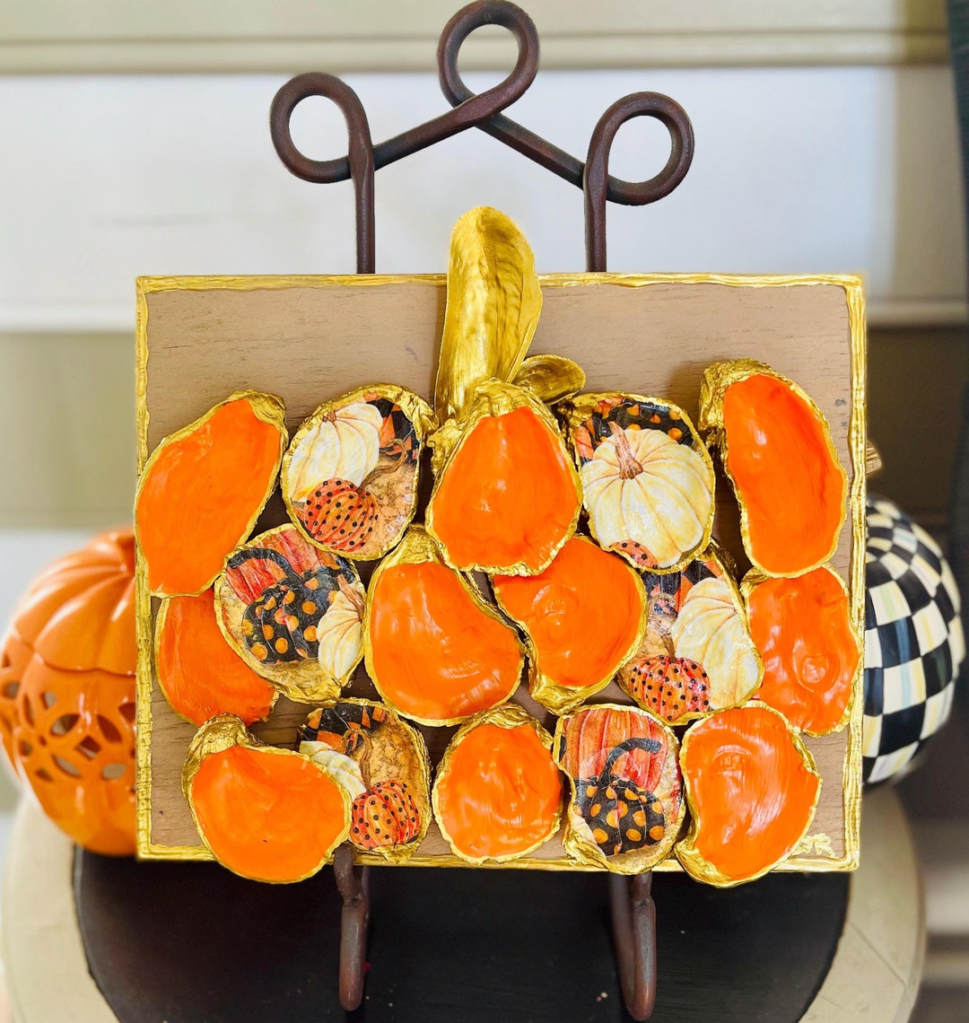 Oyster Shell Pumpkin - Etsy