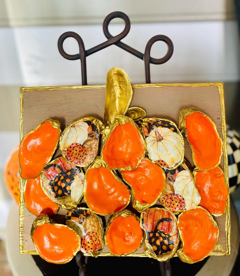 Oyster Shell Pumpkin - Etsy