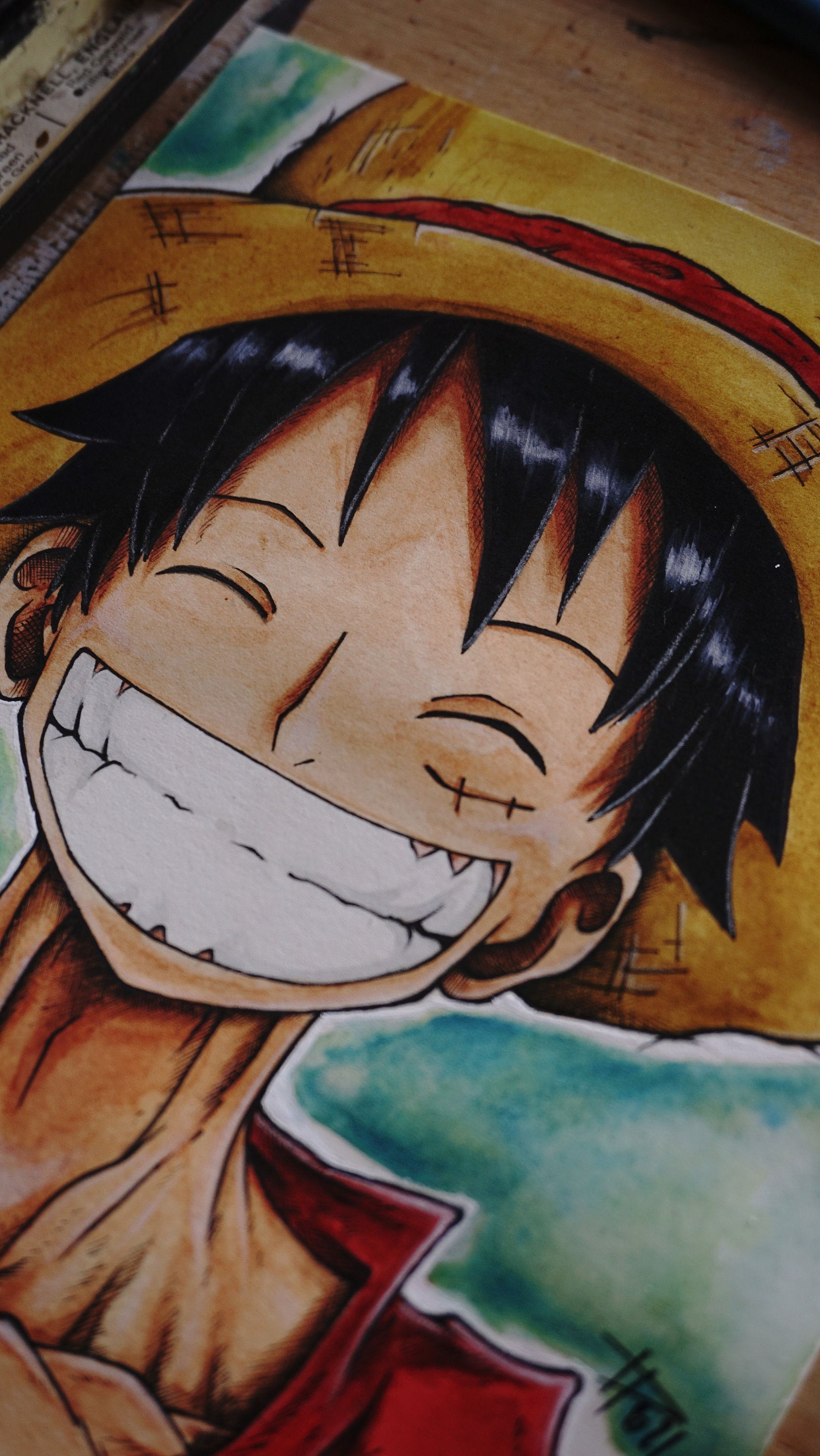 Watercolor Manga Art Painting, the Pirates King, Anime Fanart, Unique ...